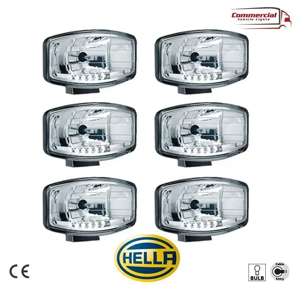 HELLA Jumbo 320 FF Spot Light / LED Position Lights x 6