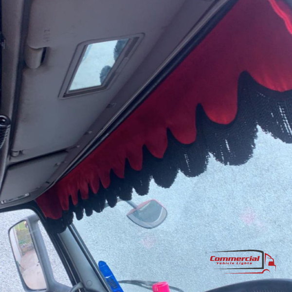 Beige Truck Curtains With White Tassel Set Premium Quality Double Lined ...