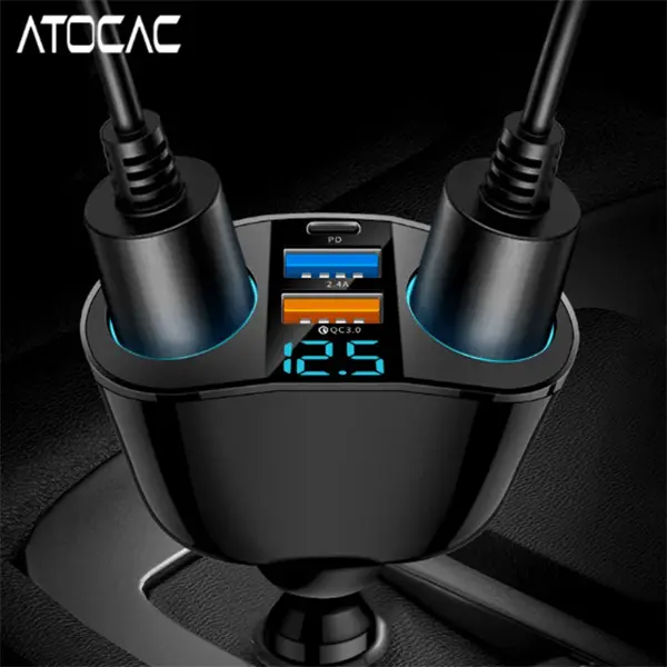 Double Cigarette Lighter Adapter With Multiport Charger - Commercial ...